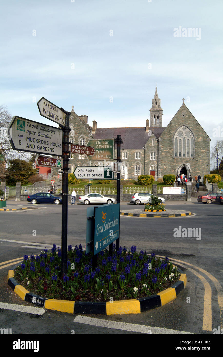 Church goers arriving for Sunday service The Friary in Killarney County ...