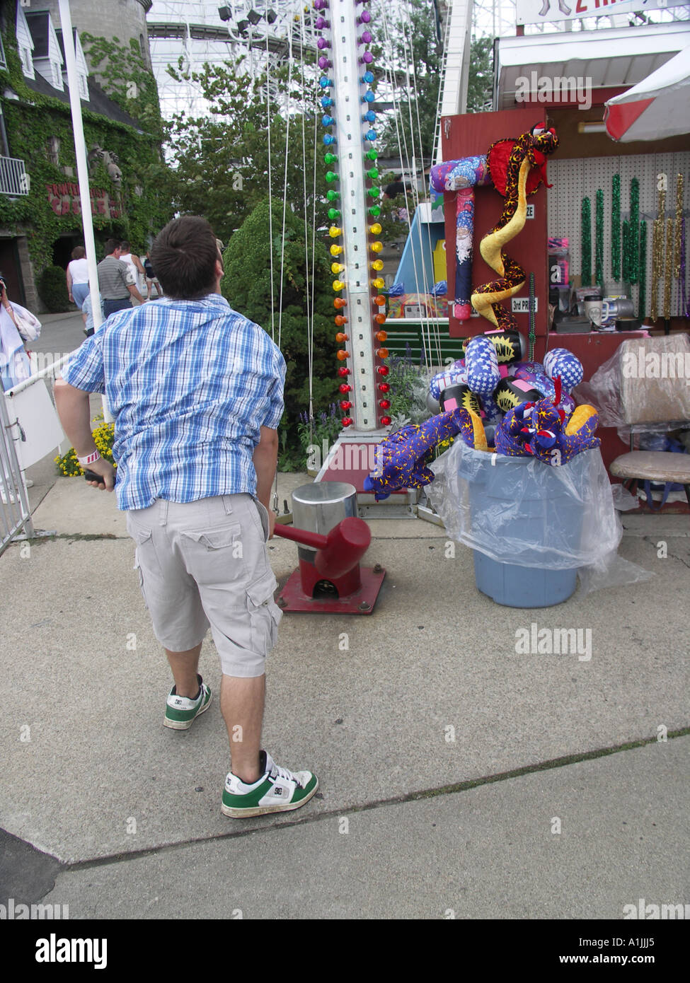Carnival hammer game hi-res stock photography and images - Alamy