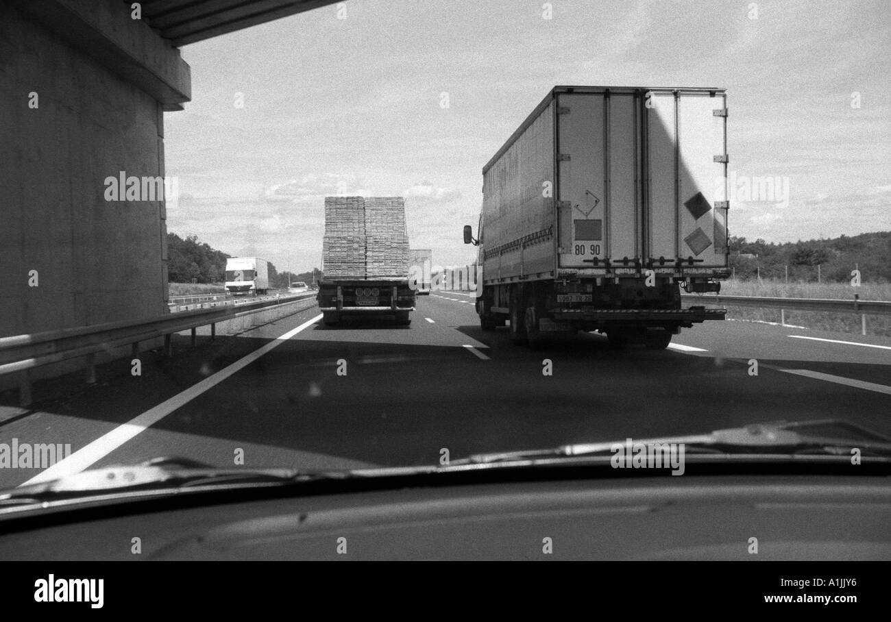 Track on the motorway Stock Photo - Alamy
