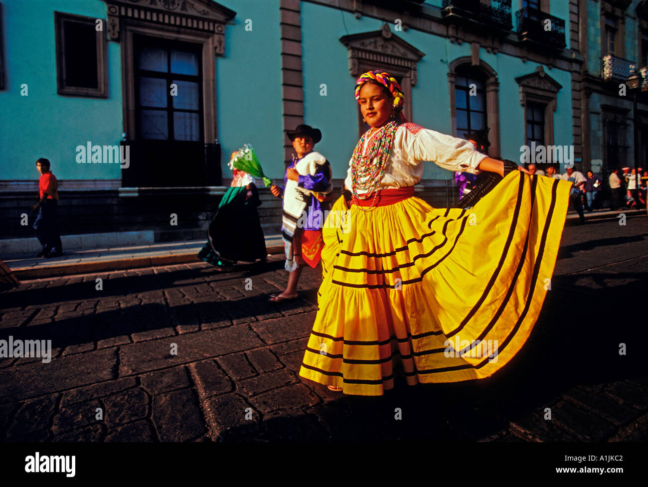 Mexican woman, young woman, costumed dancer, dancer, Guelaguetza ...
