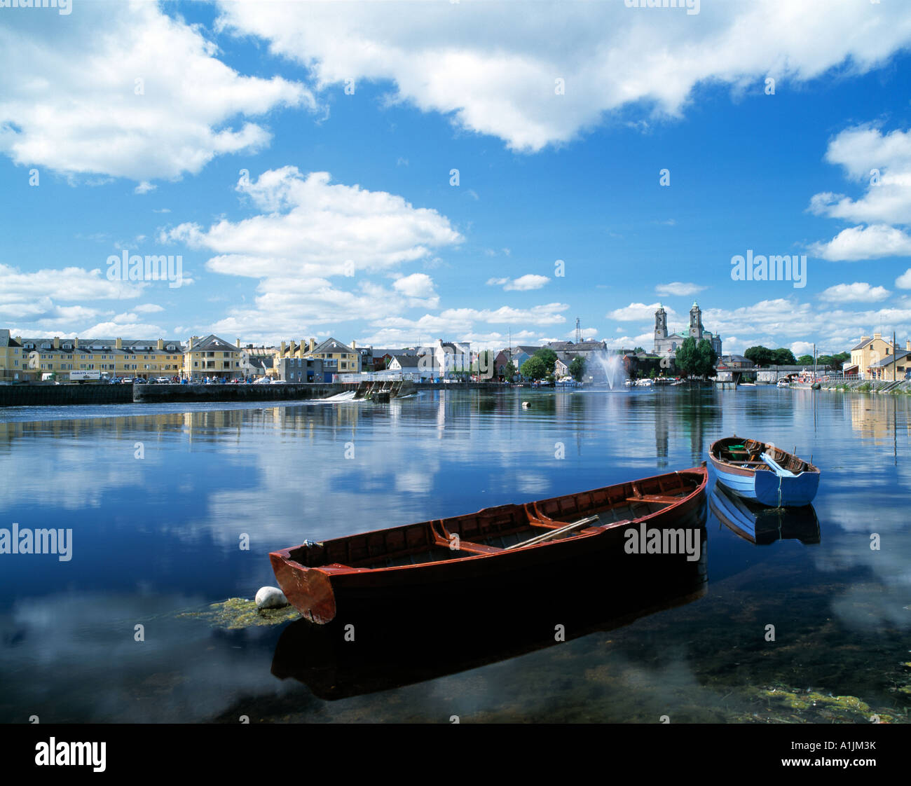 athlone river shannon county westmeath, ireland, irish inland town on ...