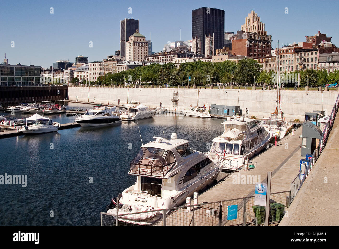 Old harbour and Marina in Montreal, Quebec - Canada Stock Photo - Alamy
