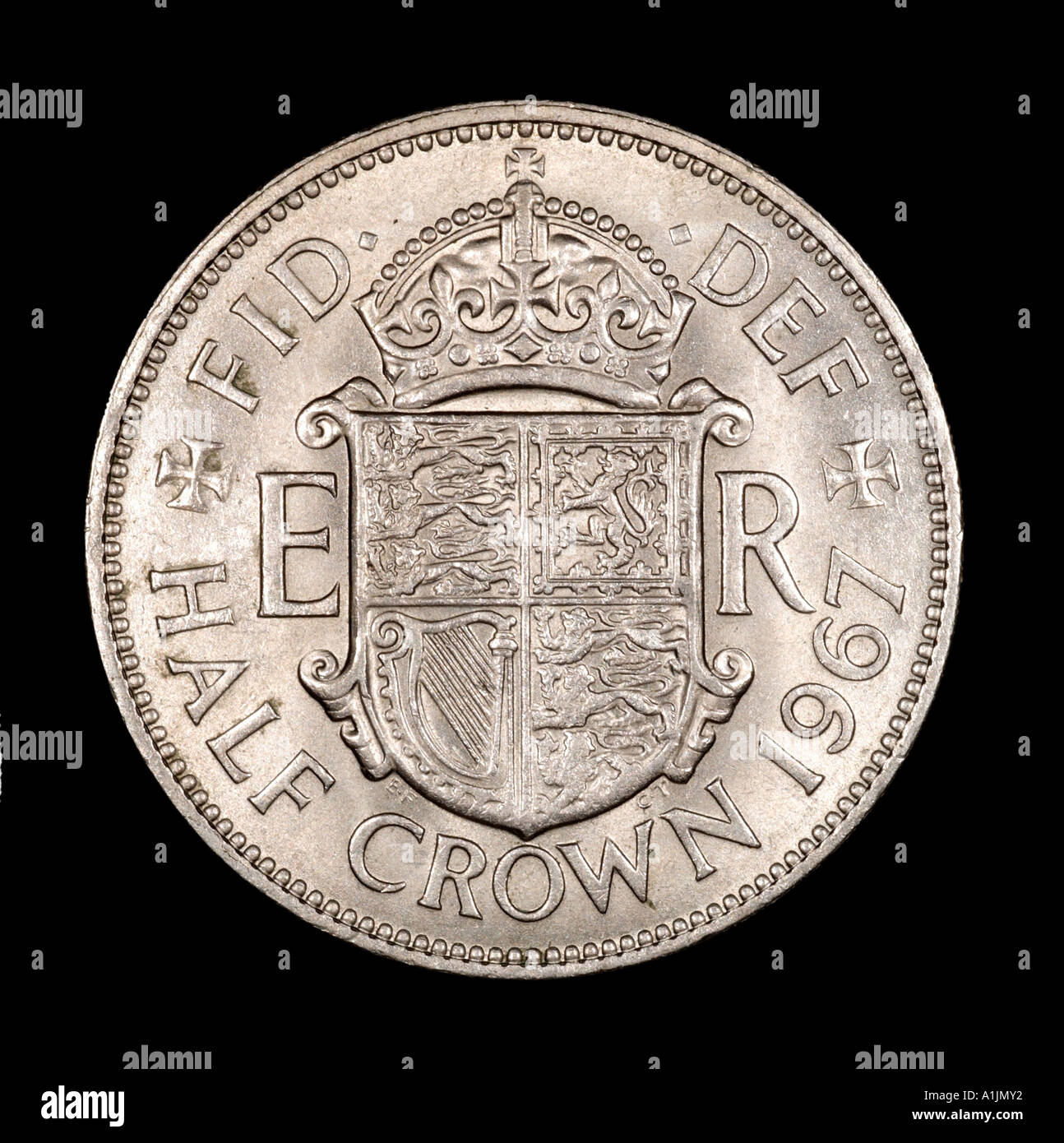 Queen Elizabeth II 2 pre decimal 2 two shilling 6 six old pence half ...
