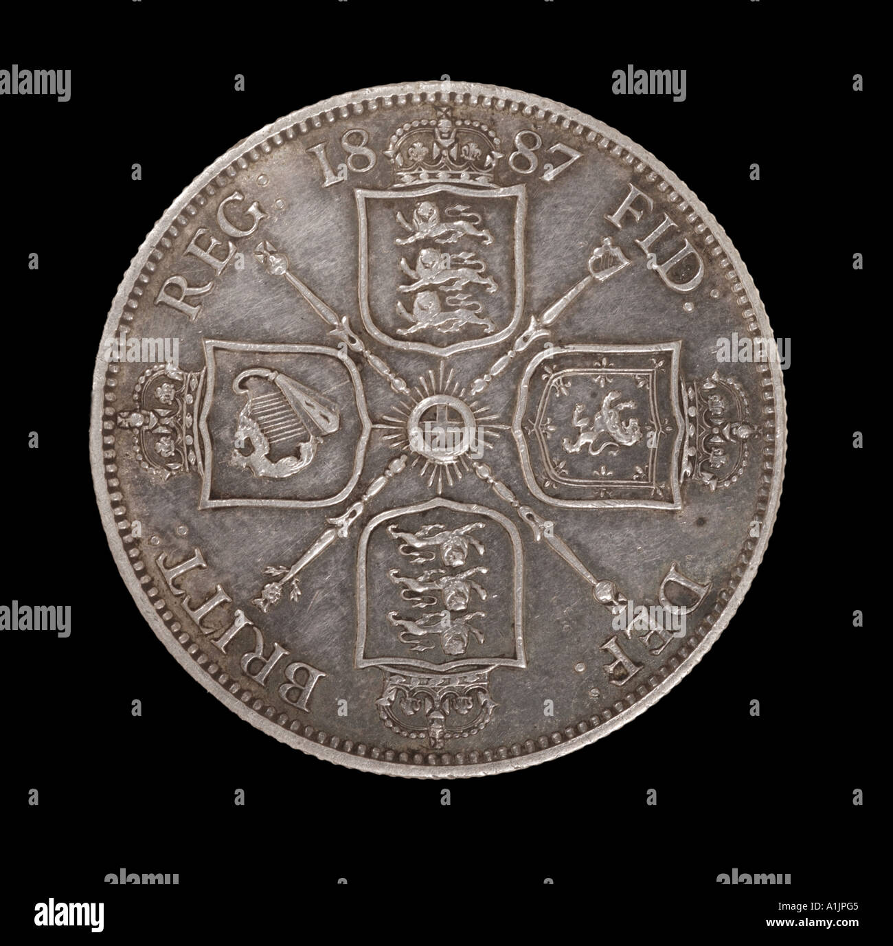 One pound coin coat of arms hi-res stock photography and images - Alamy