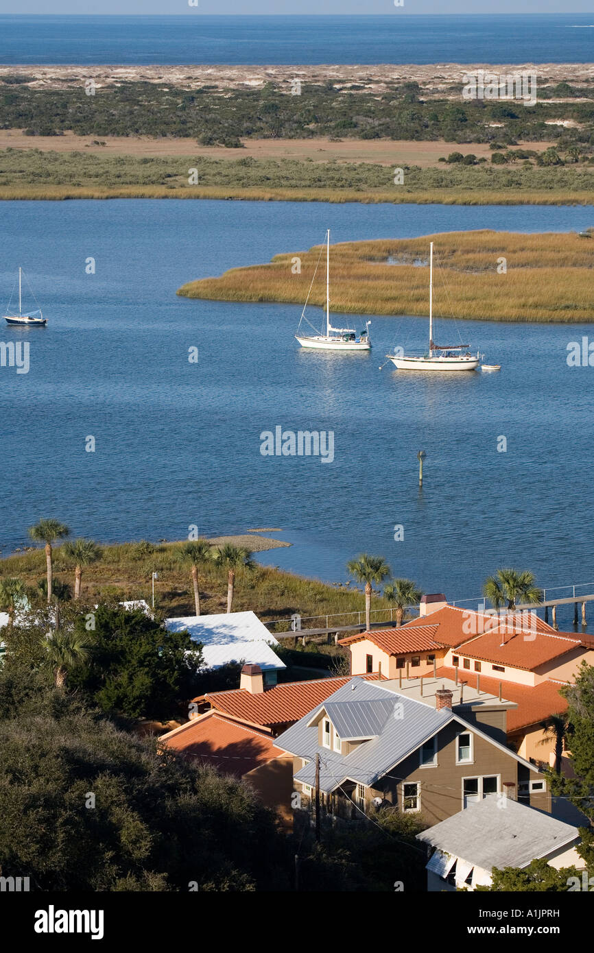 Boats in the waterways of St Augustine Florida USA Stock Photo - Alamy