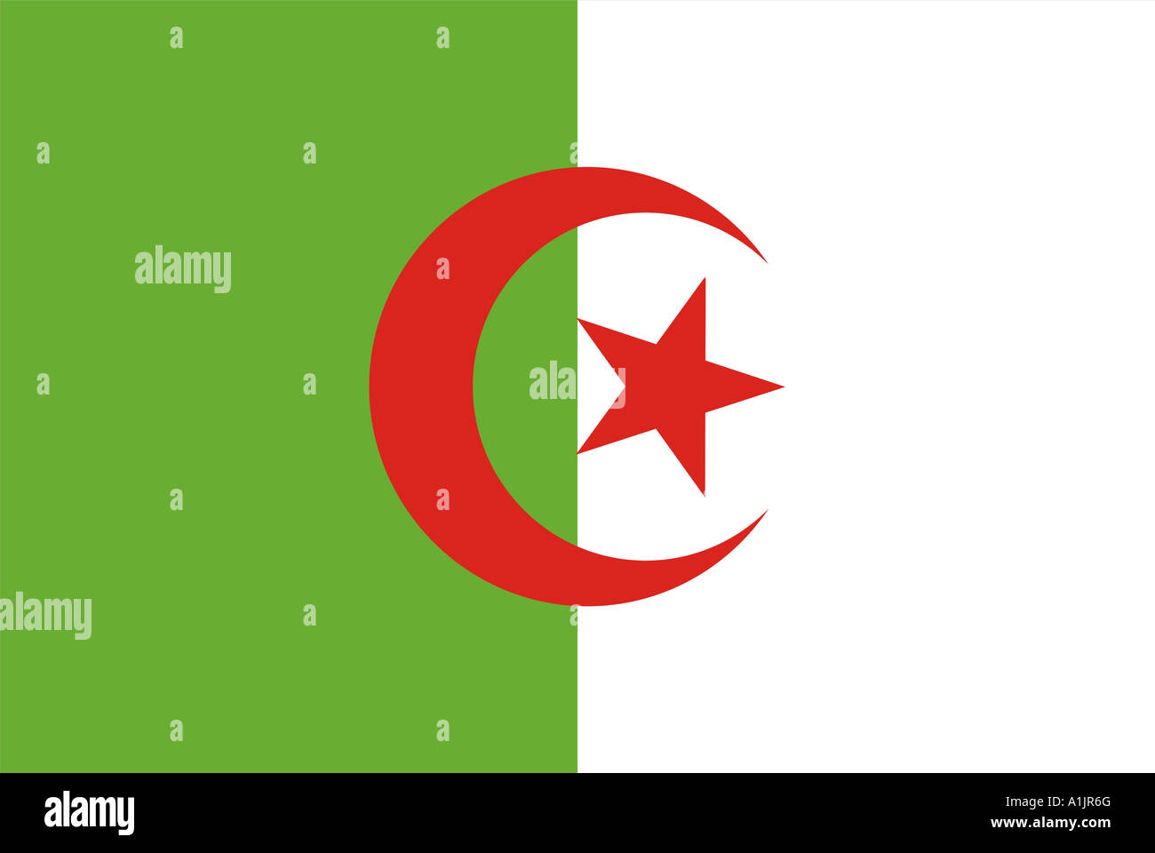Algeria national flag Stock Photo - Alamy