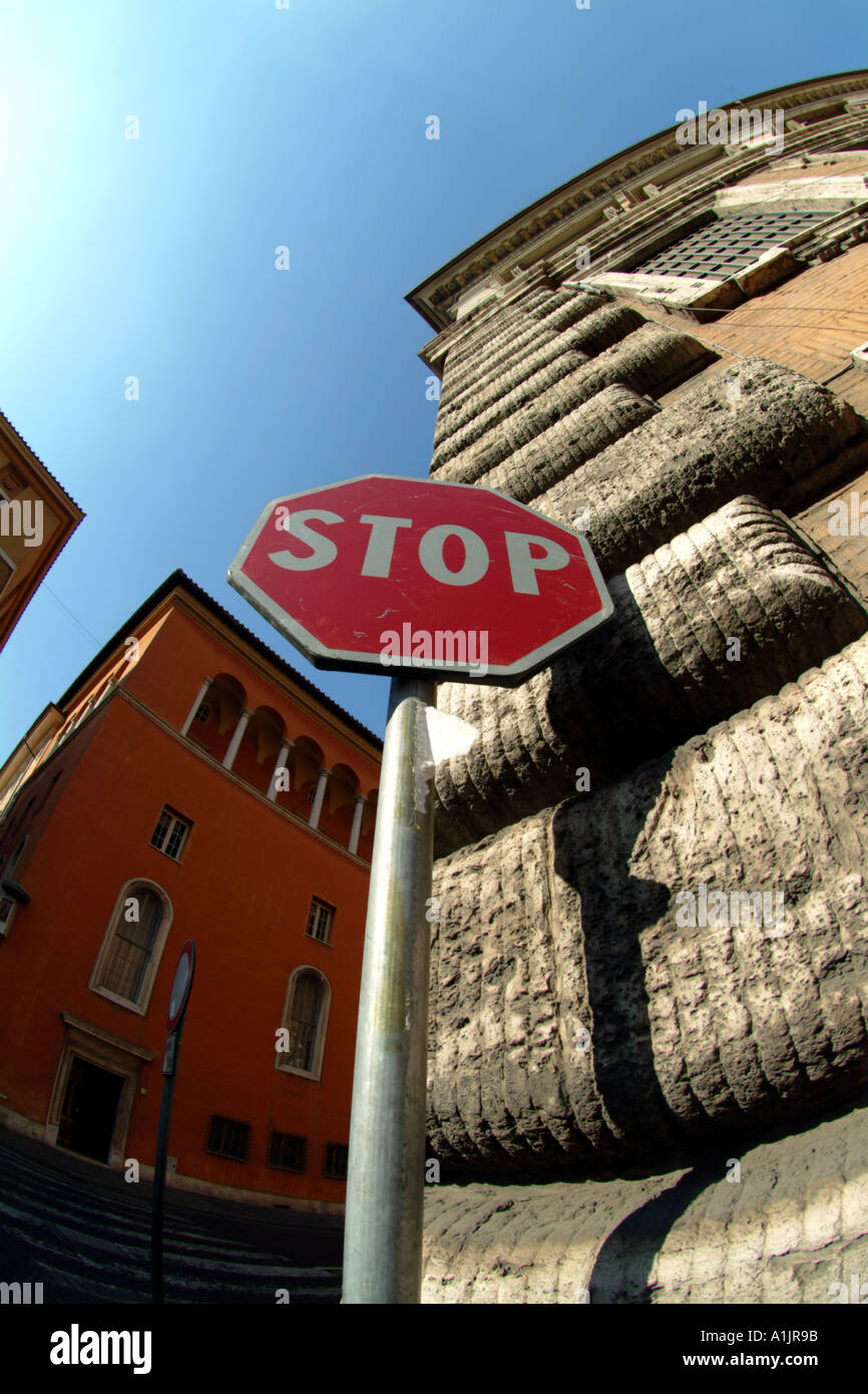 stop sign rome Stock Photo - Alamy