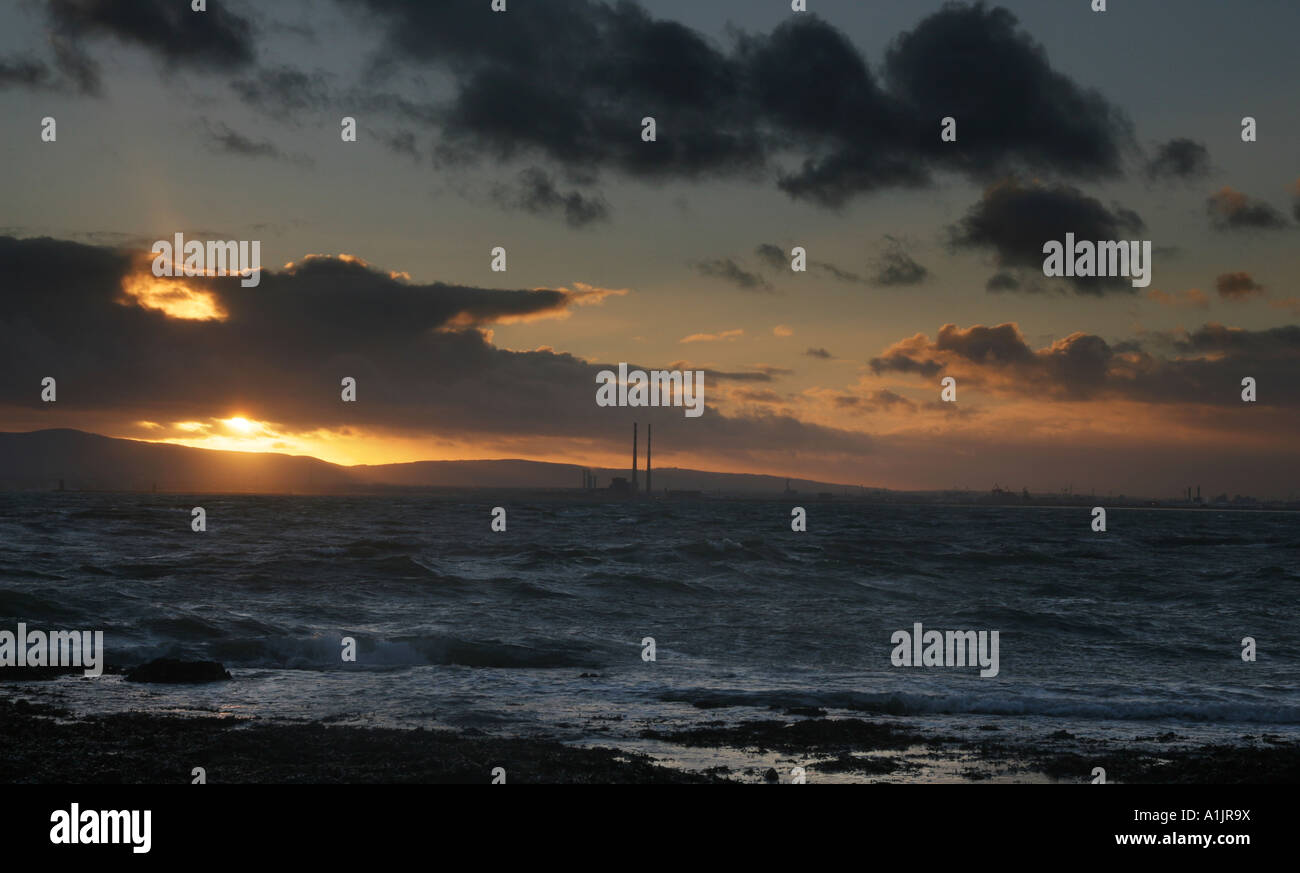 Dublin bay sunset seen from Howth head Stock Photo - Alamy