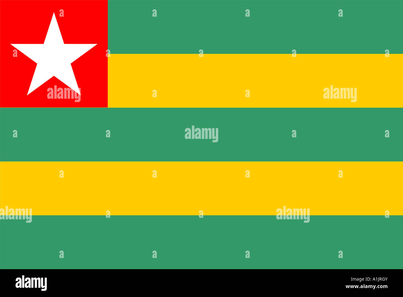 Togo national flag Stock Photo - Alamy