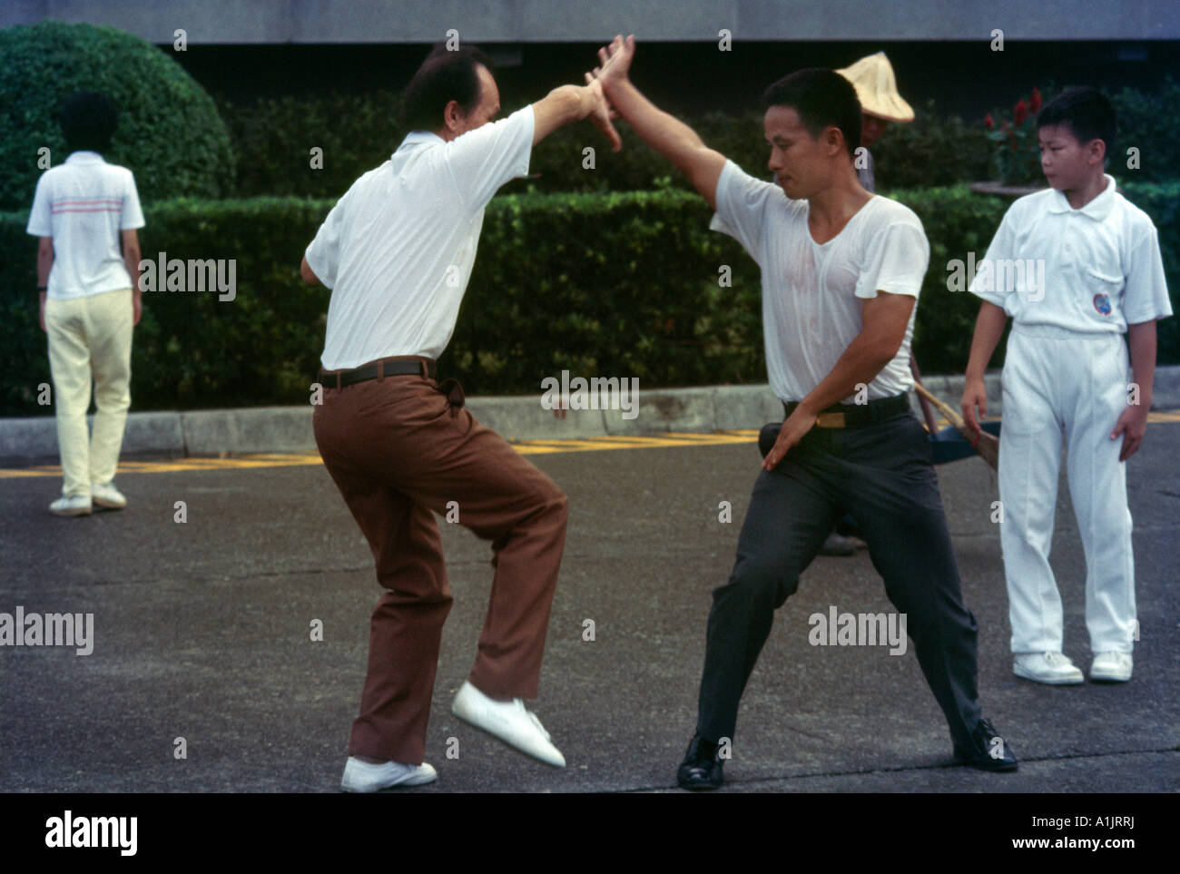 Tai Chi Taiwan Taipei Early Morning Exercise Stock Photo - Alamy