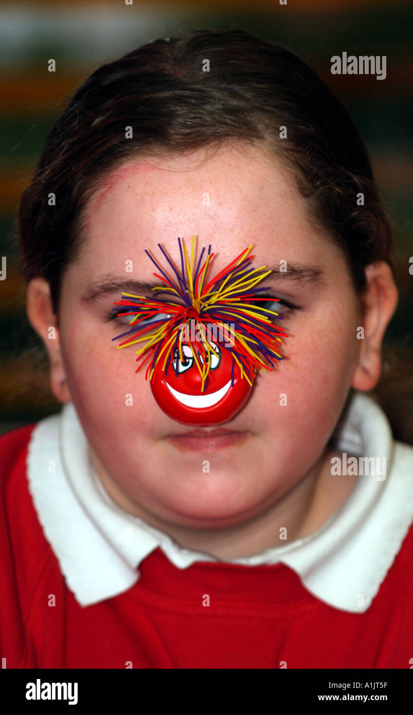 female girl red nose Stock Photo - Alamy