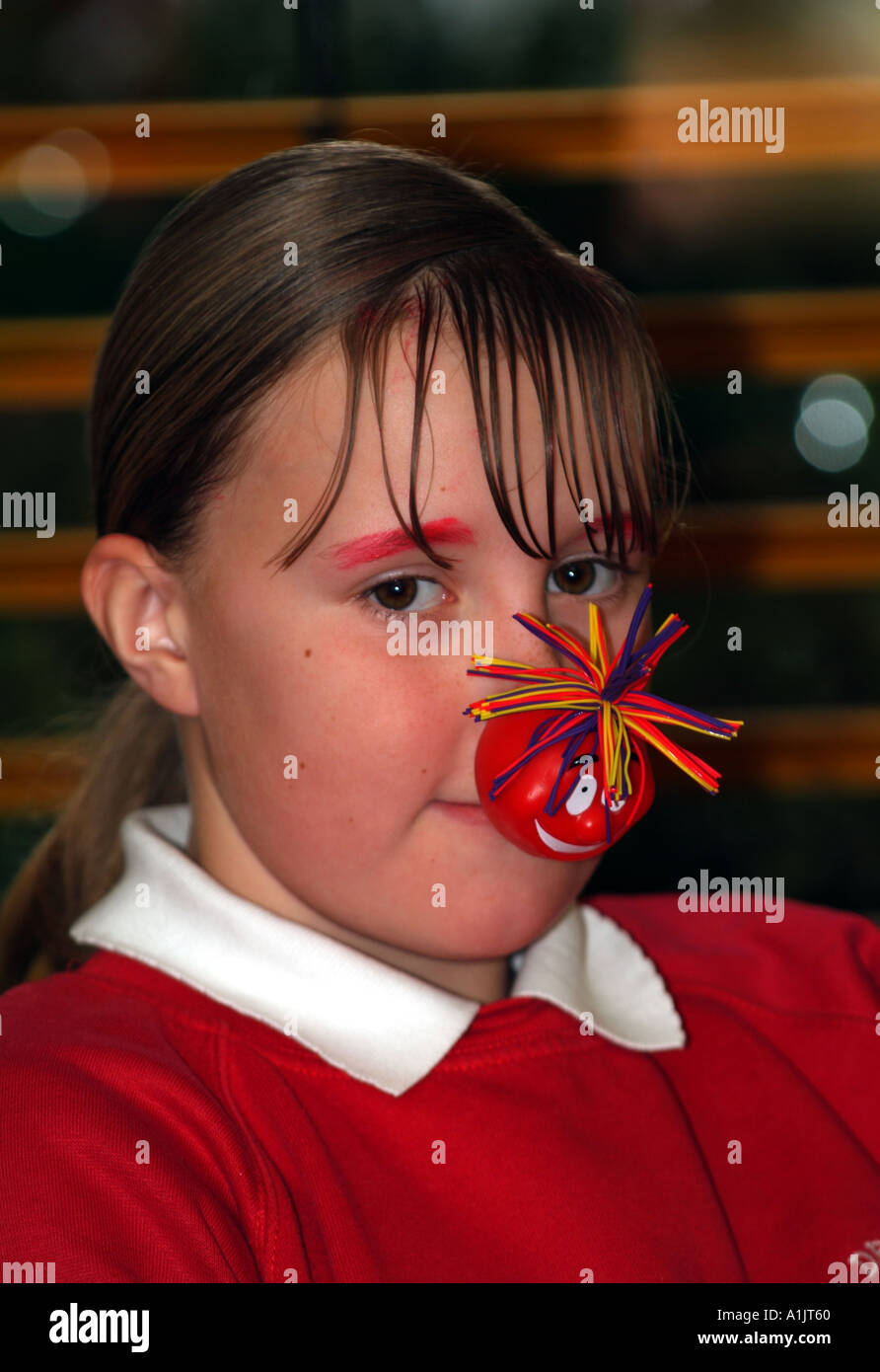 female girl red nose Stock Photo - Alamy