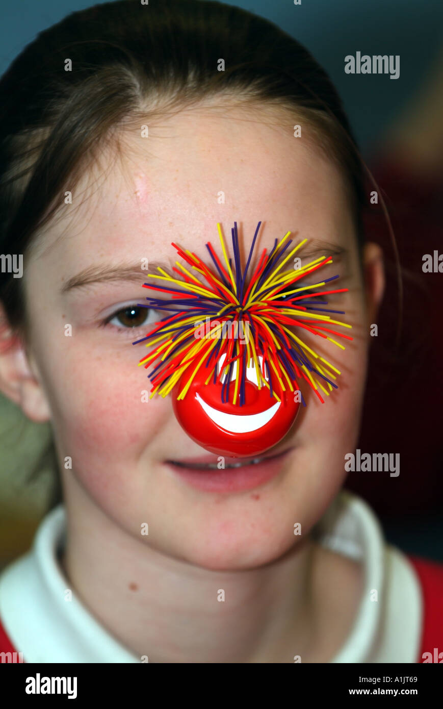 red nose portrait Stock Photo - Alamy