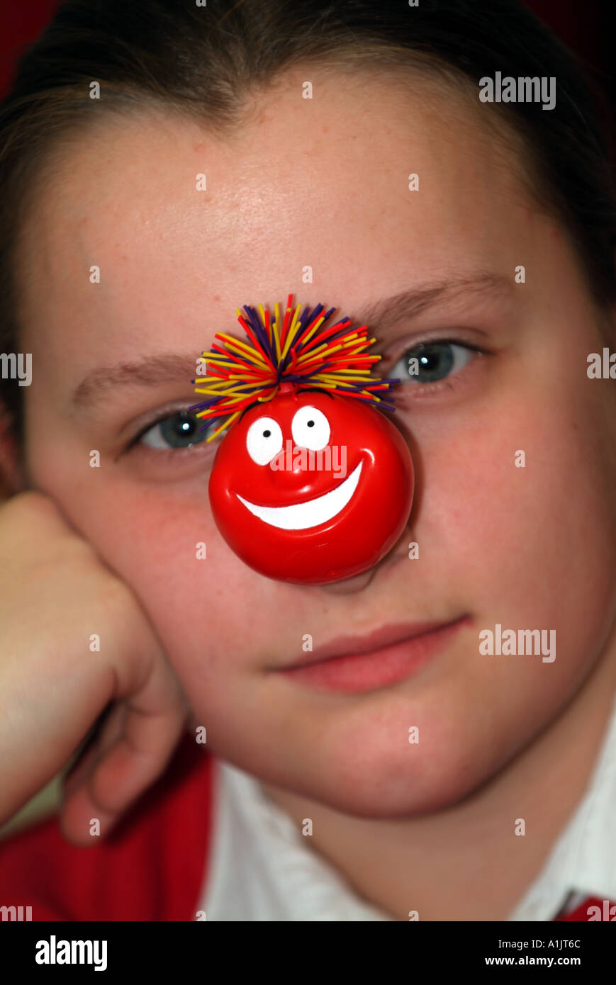 red nose portrait Stock Photo - Alamy