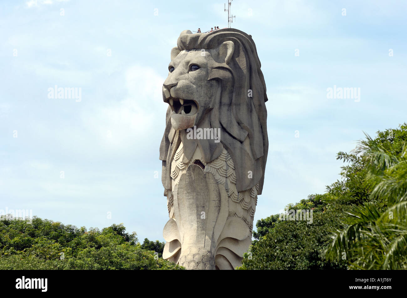 The Merlion of Sentosa Island Stock Photo - Alamy