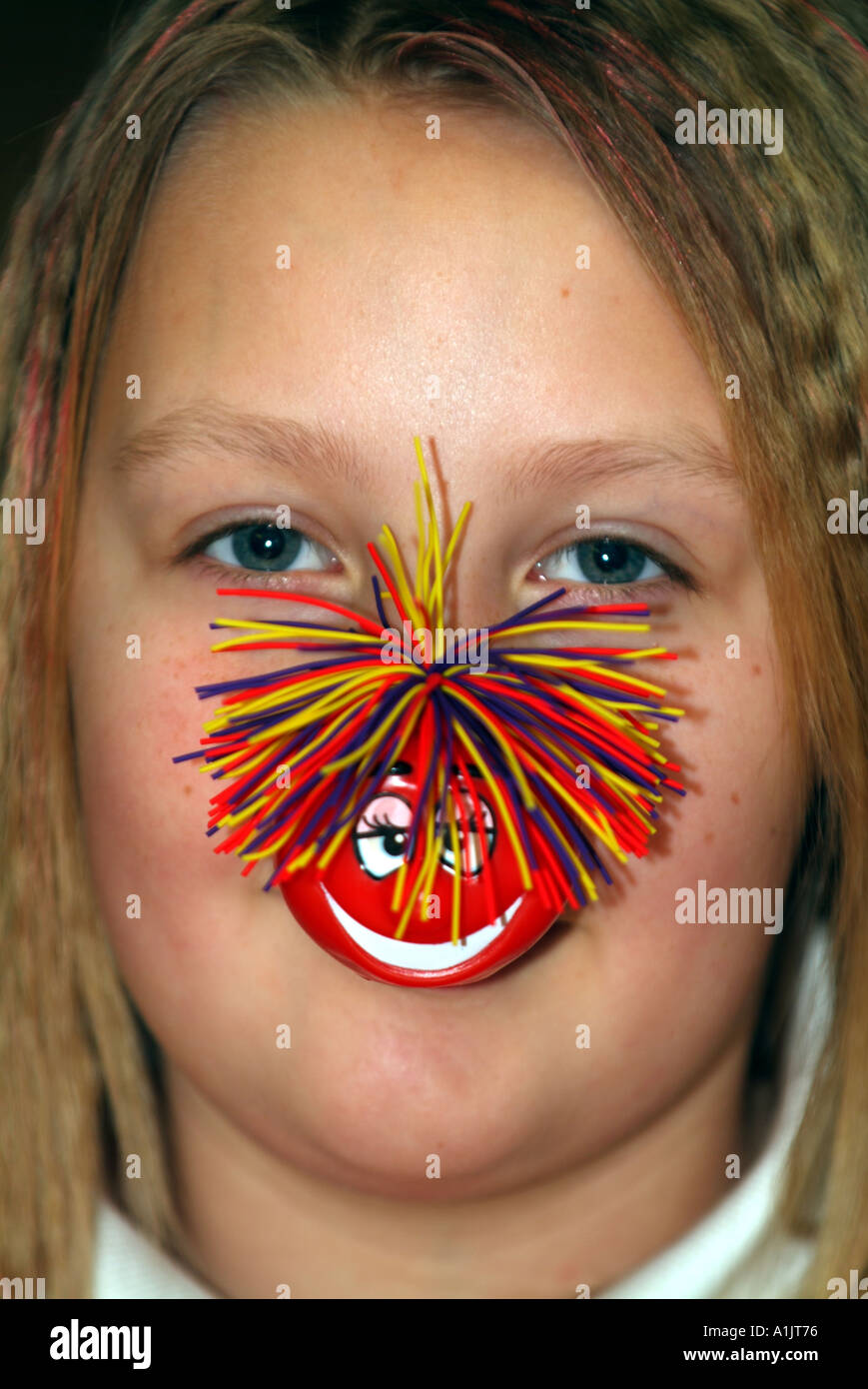red nose portrait Stock Photo - Alamy