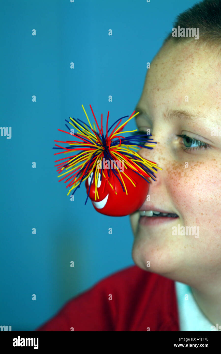 red nose portrait Stock Photo - Alamy