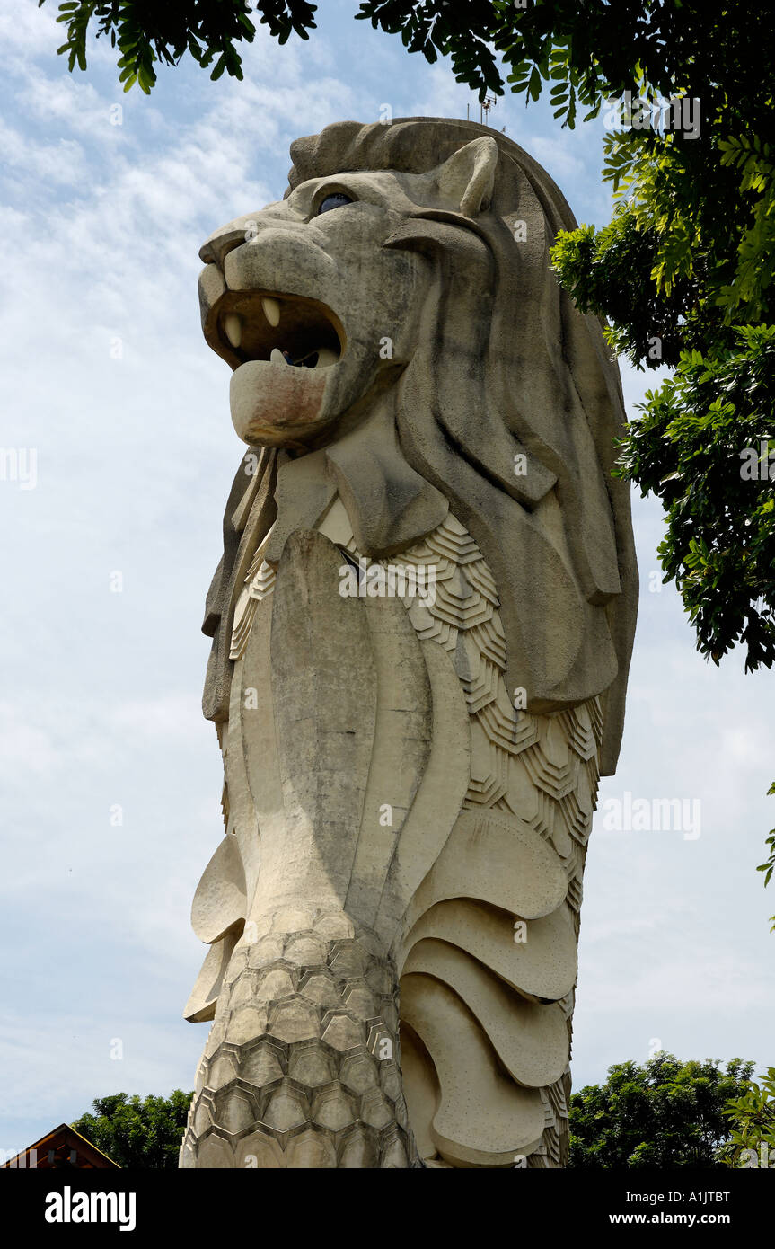 The merlion of Sentosa island Stock Photo - Alamy