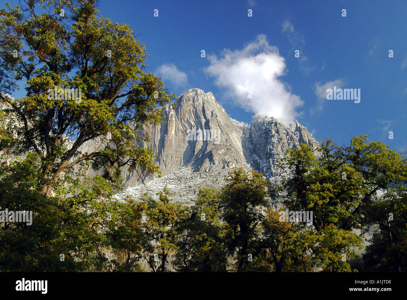 Yosemite National Park California USA Early morning with first snow ...
