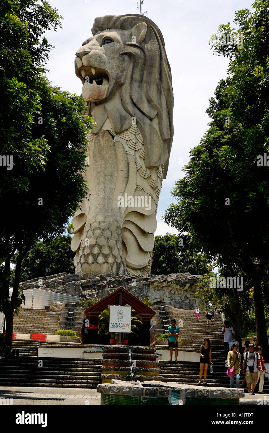 The Merlion at Sentosa Island Stock Photo - Alamy