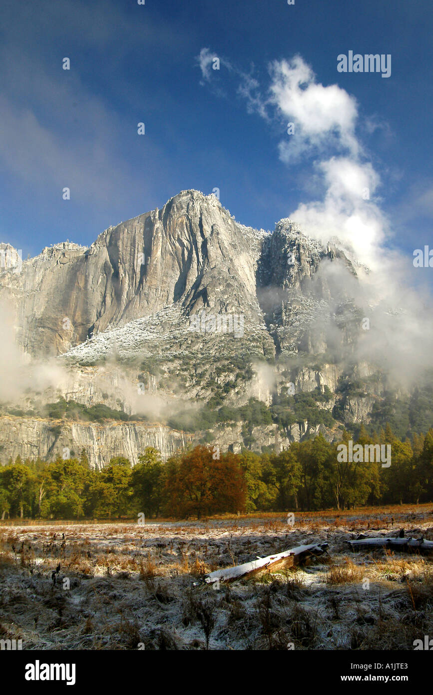 Yosemite National Park California USA Early morning with first snow ...