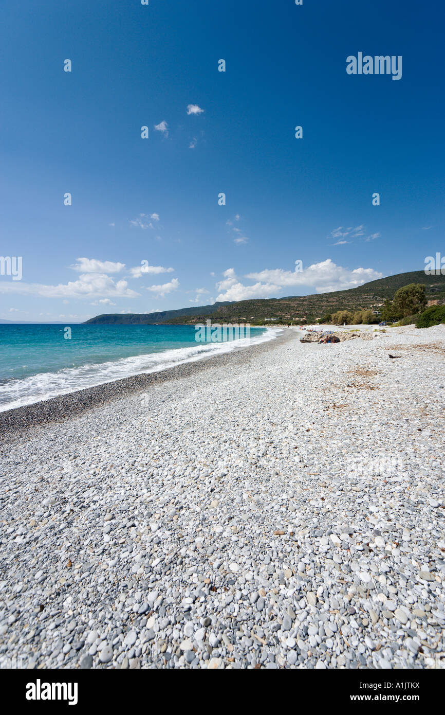 The main beach in Kardamyli, The Mani peninsula, Peloponnese, Greece ...