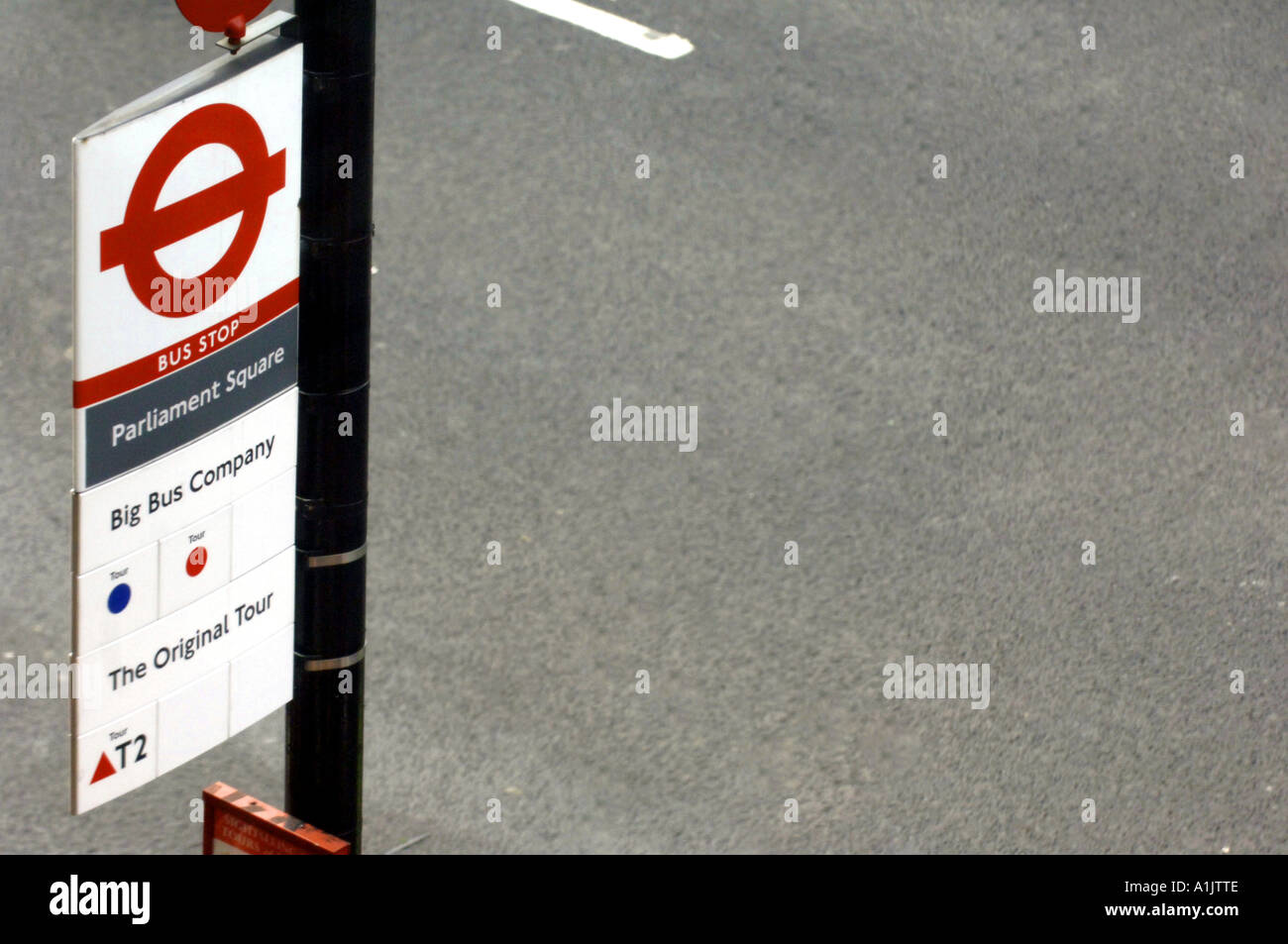 parliament square big bus company bus stop original tour road sign city ...