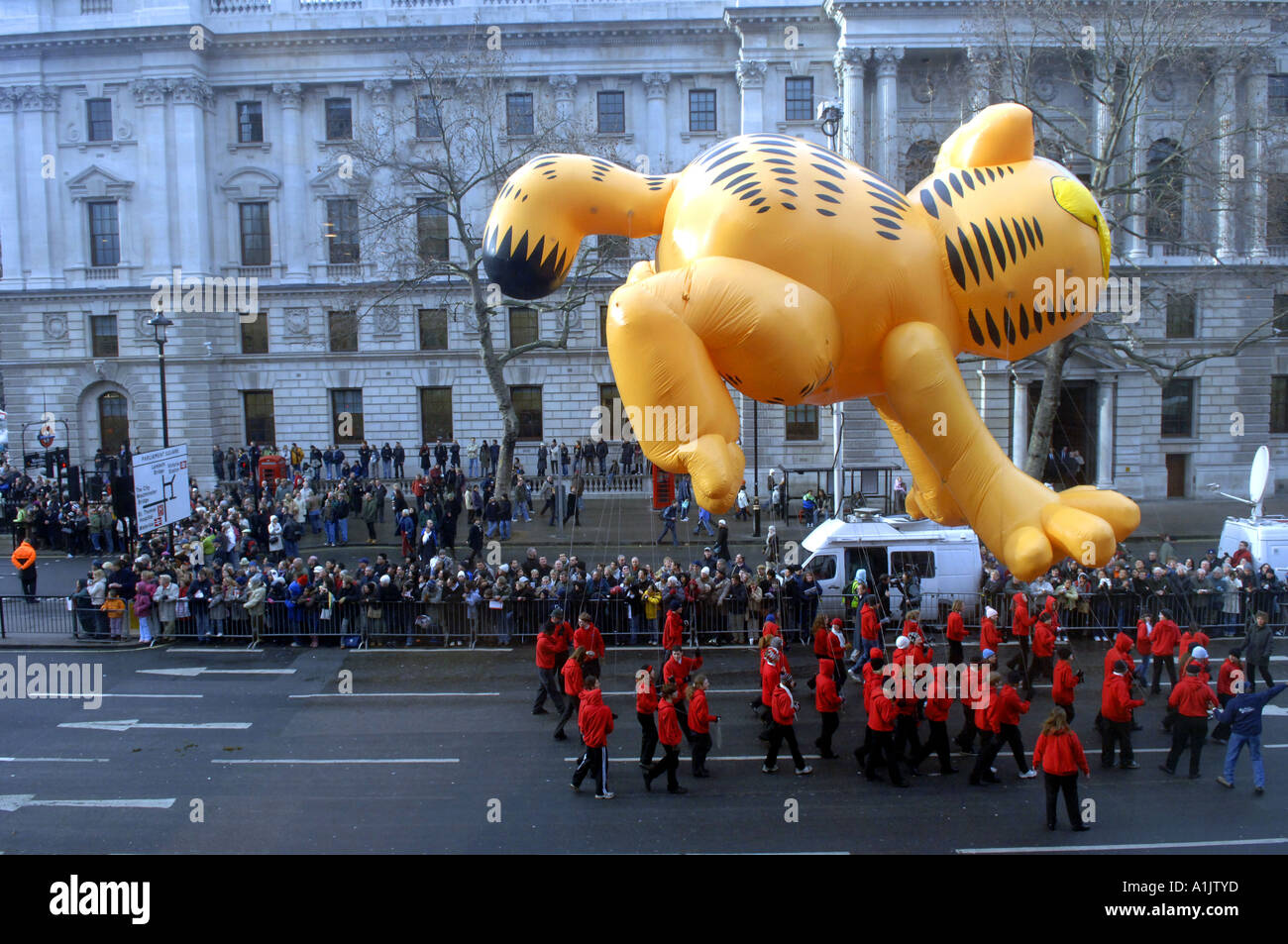 garfield inflatable puppet parliament street cat orange blow up huge ...
