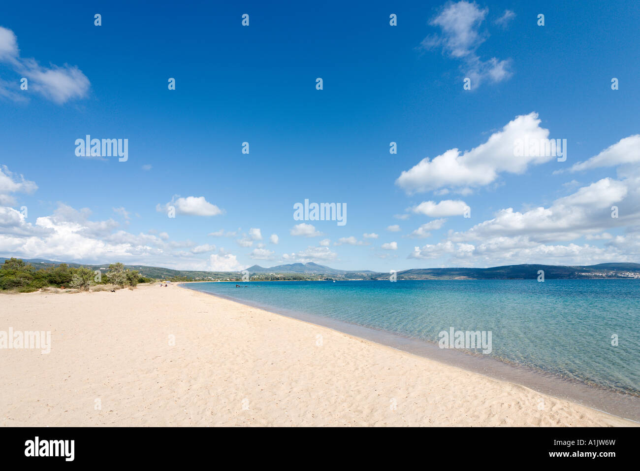 Golden Beach, Yialova, Messinia, Peloponnese, Greece Stock Photo - Alamy