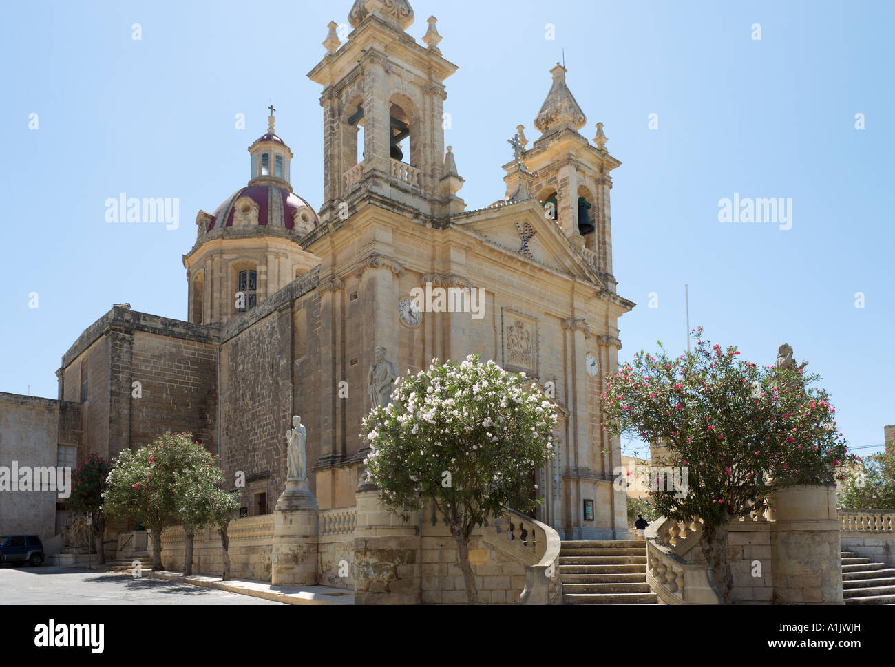 Church in the Main Square, Sannat, Gozo, Malta Stock Photo - Alamy