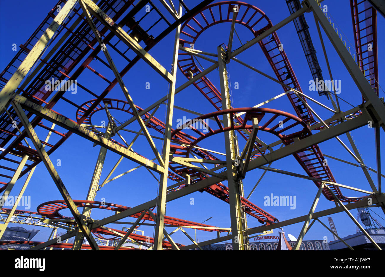 Roller coaster in Prater Vienna Austria Stock Photo - Alamy