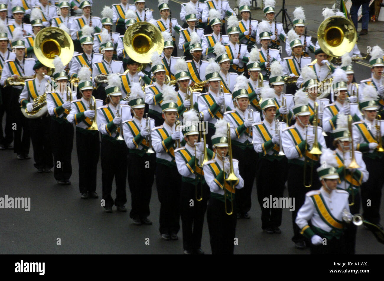 big brass band lord mayors new years day parade london england uk ...
