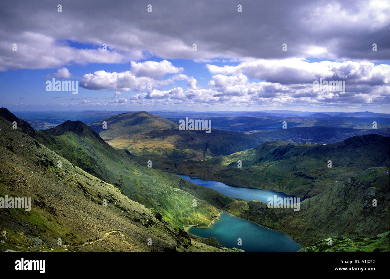 View from Mount Snowdon Stock Photo - Alamy