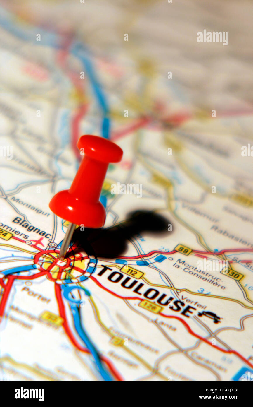 Toulouse map hi-res stock photography and images - Alamy