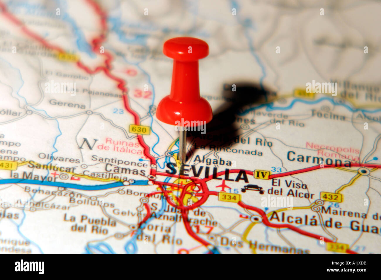 Seville map hi-res stock photography and images - Alamy
