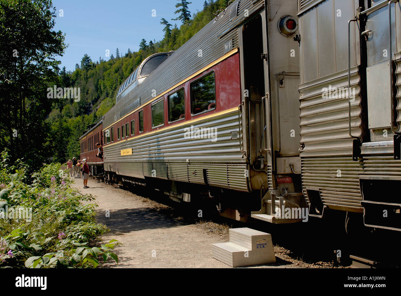 Agawa Canyon train Canada Stock Photo - Alamy