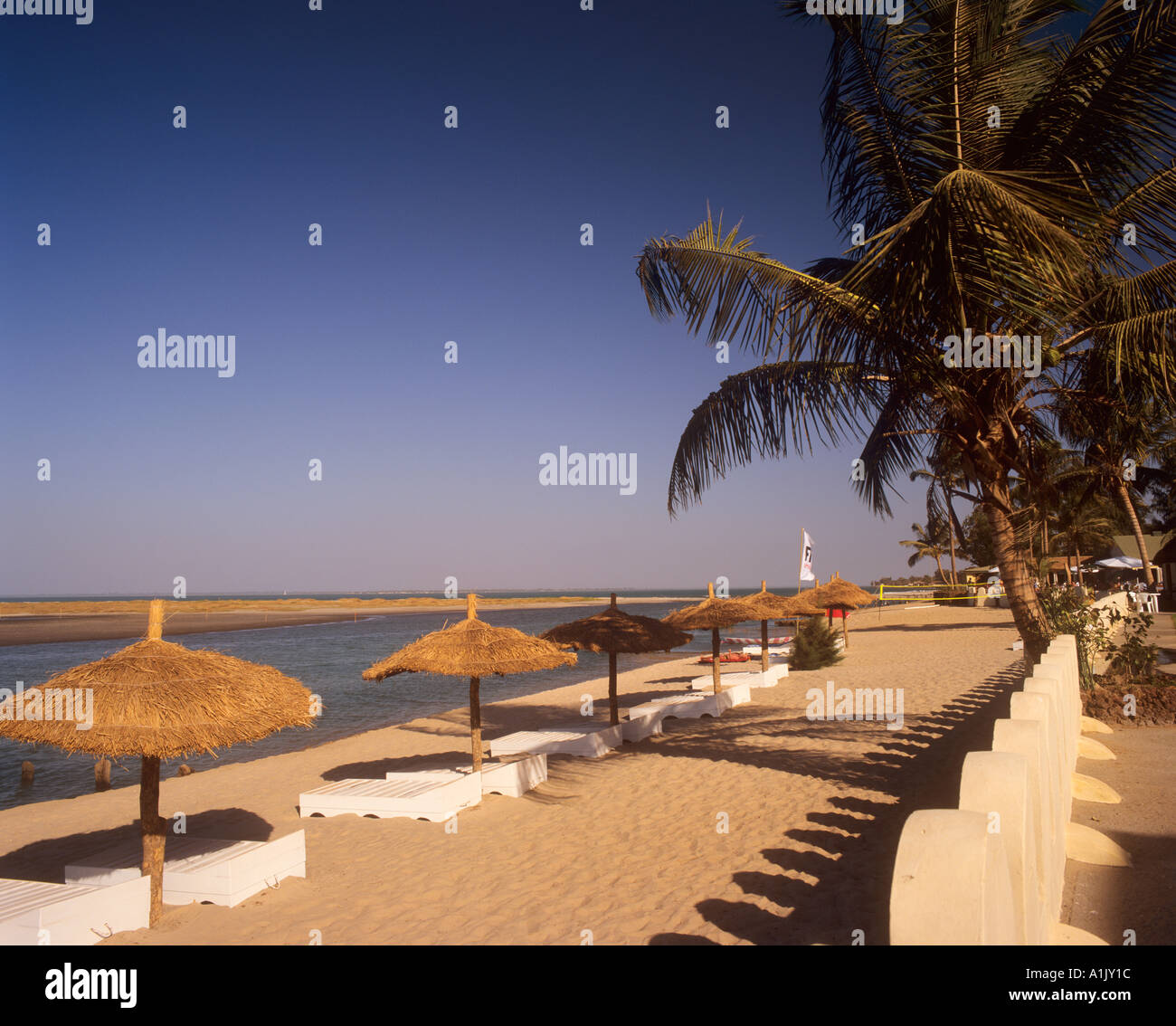 Palm Grove Beach Banjul The Gambia Stock Photo - Alamy