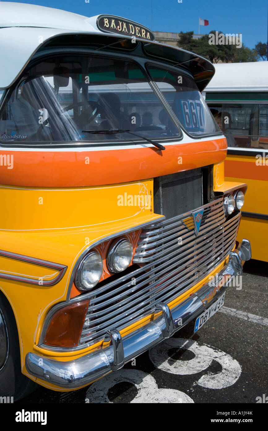 Local Bus at the main bus station, Valletta, Malta Stock Photo - Alamy