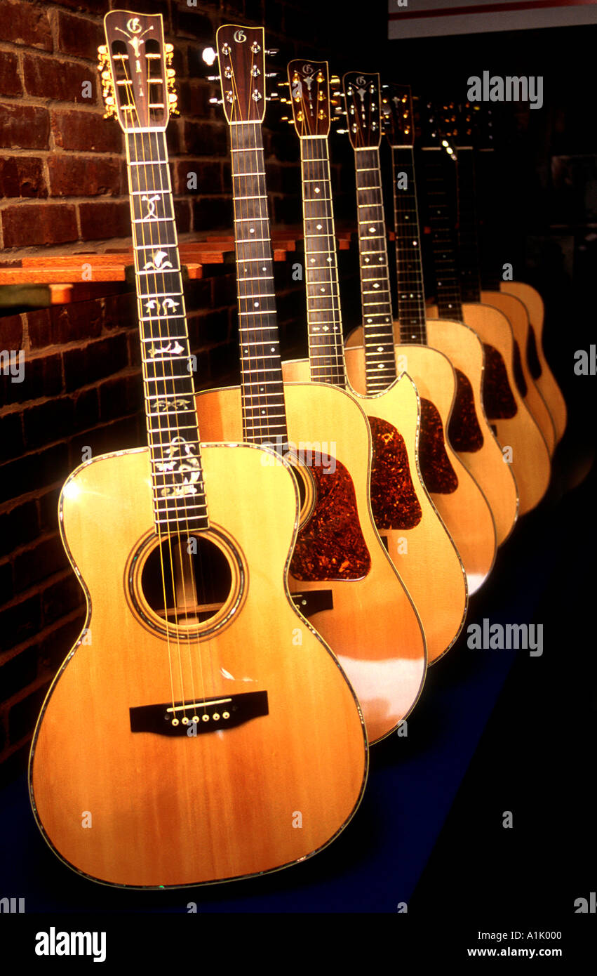 Gallagher factory acoustic guitar display Wartrace Tennessee USA Stock ...