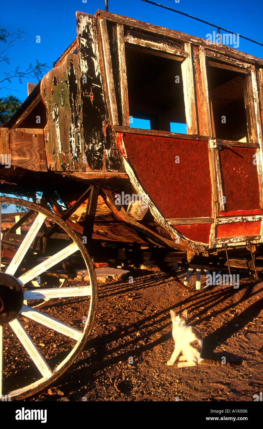 Old stagecoach at Steins ghost town near Lordsburg New Mexico USA Stock ...