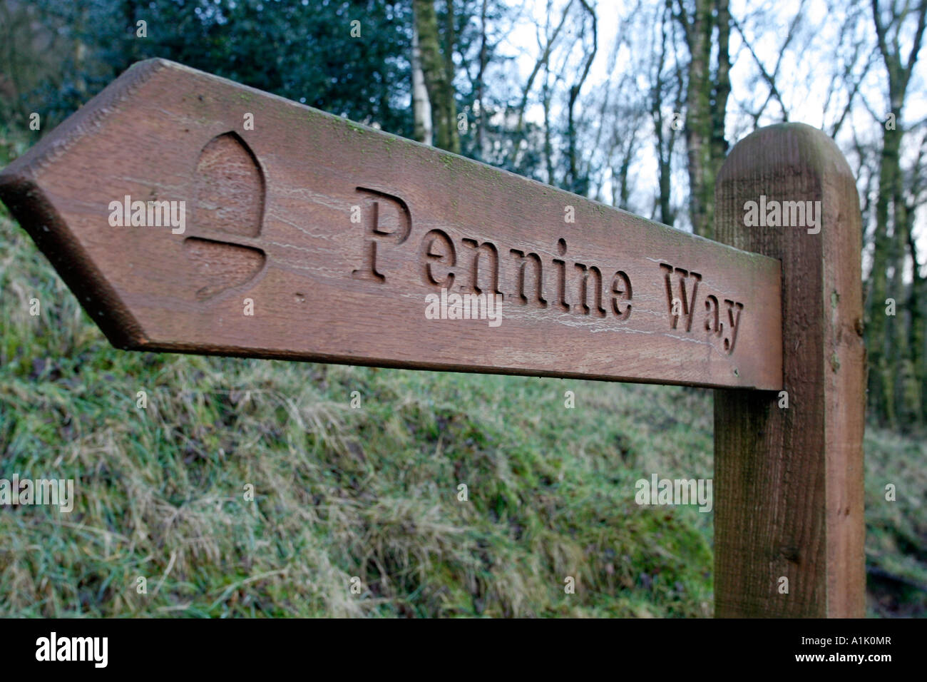 Pennine Way signpost Stock Photo - Alamy