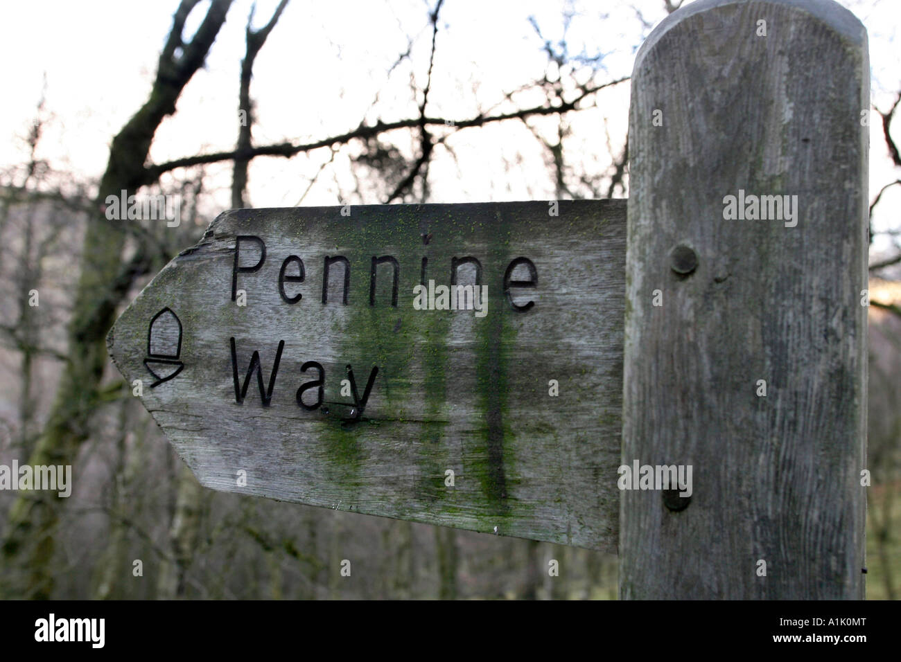 Pennine Way signpost Stock Photo - Alamy