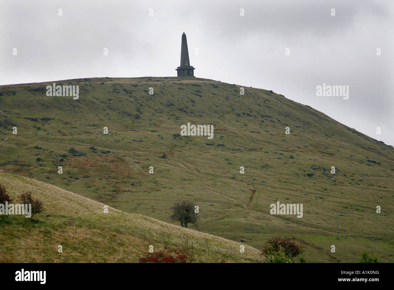 Stoodley Pike monument Stock Photo - Alamy