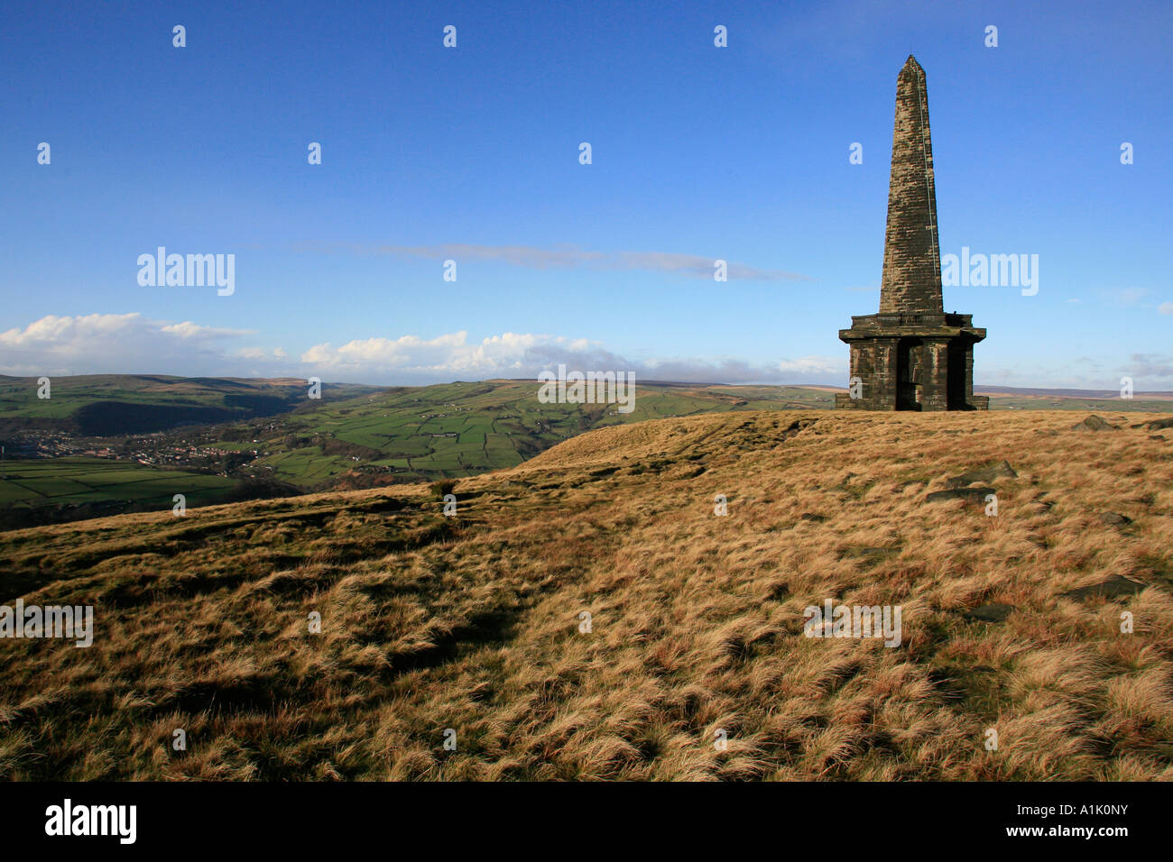Stoodley Pike monument, Calderdale Stock Photo - Alamy