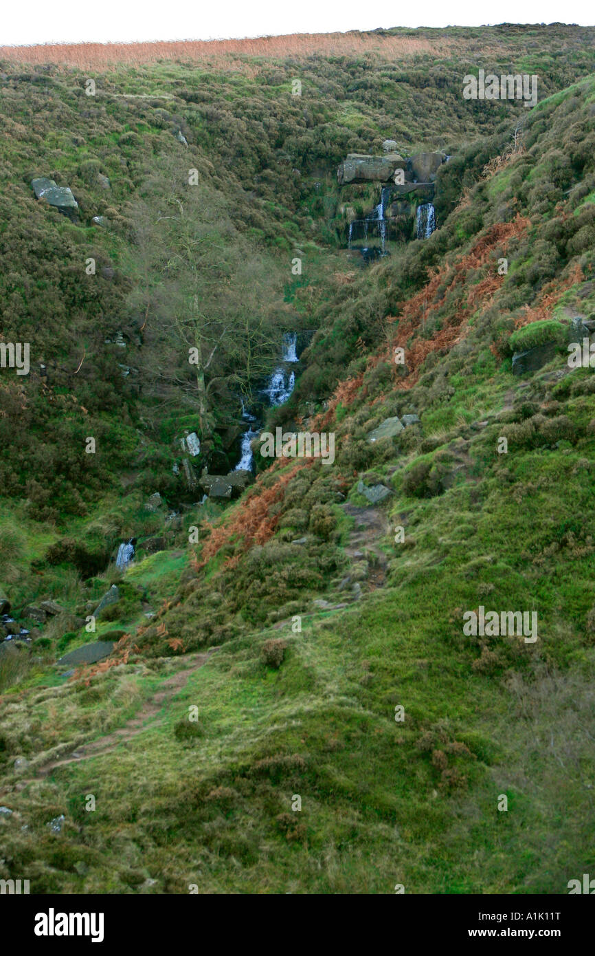 Bronte Waterfalls, near Haworth Stock Photo - Alamy