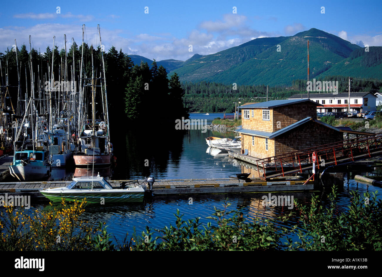 Fishing boats ucluelet british columbia hi-res stock photography and ...