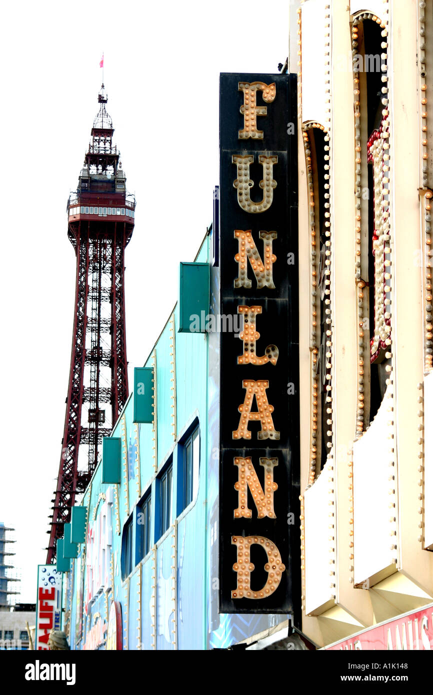 Funland Arcade Blackpool Prom Lancs UK Stock Photo - Alamy