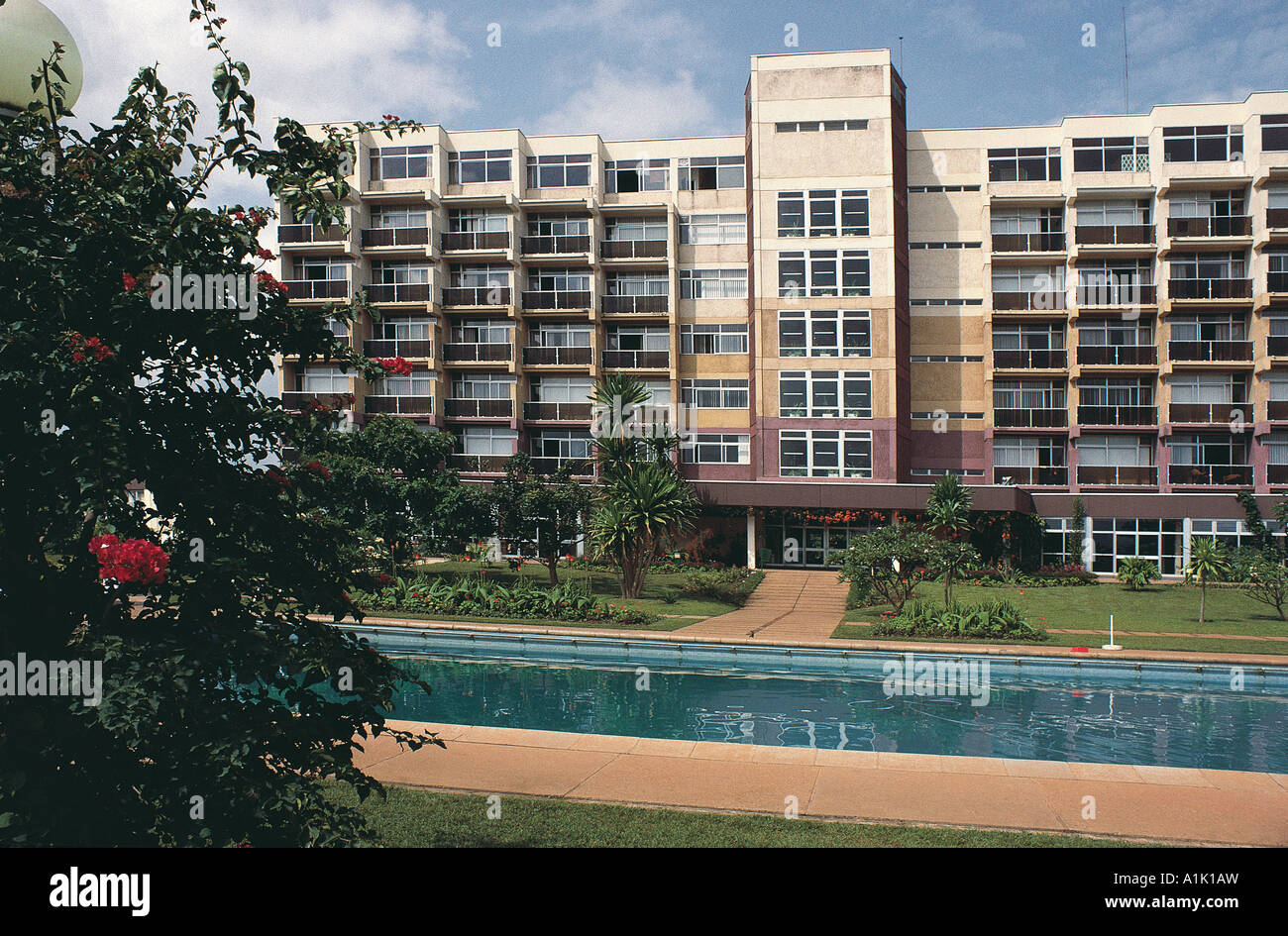 Exterior view of Meridien Umubano Hotel in Kigali Rwanda Swimming pool ...