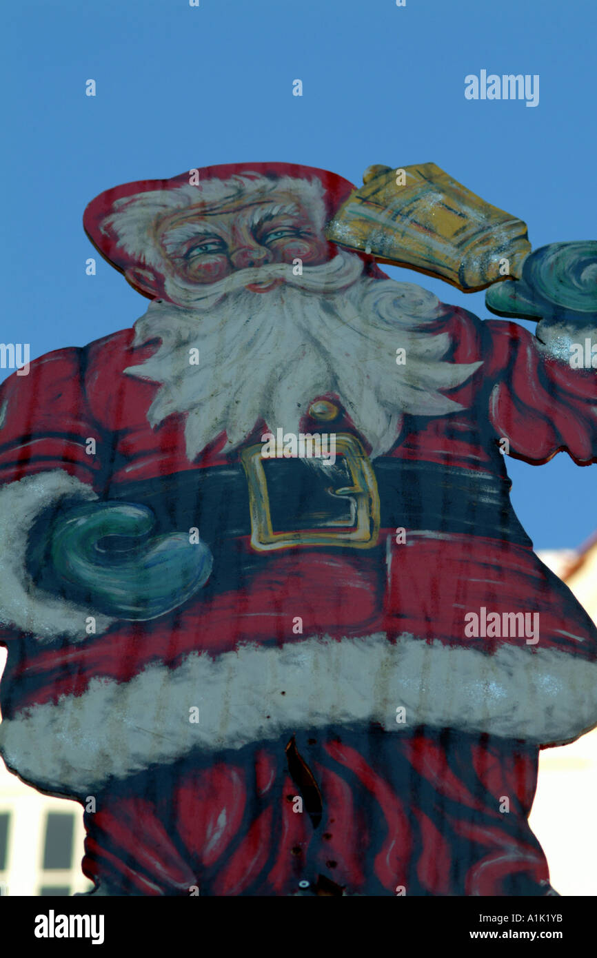 santa claus father christmas sign bellringing bell ring prague praha ...