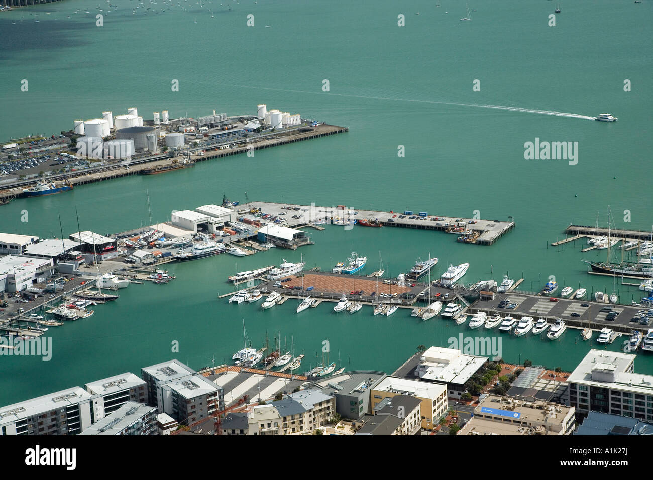 View of The Viaduct Basin from Skytower Auckland North Island New ...